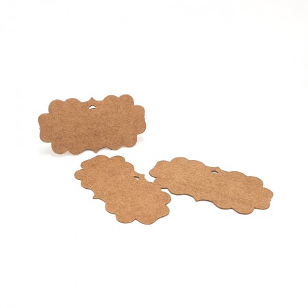 Tag Retangular Kraft (6,5 x 3,5 cm) 100 Unidades