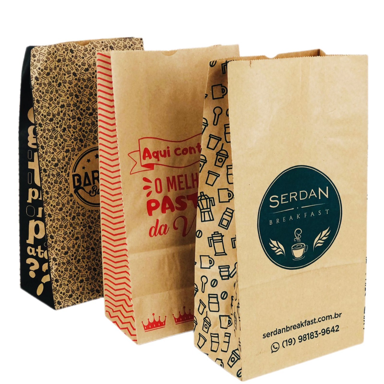 Saco Kraft 80 gr (18 x 10 x 36 cm) Personalizado